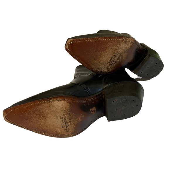 Boulet Boots | Shoes | Vintage Boulet Mens 8 Western Ankle Boot Black ...